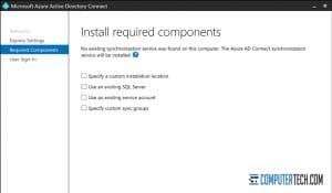 A Step by Step Install of Azure Active Directory Connect